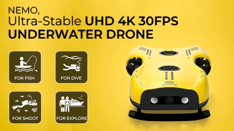 Le drone sous-marin Nemo propose de la 4K ultra-haute définition